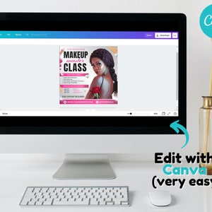Makeup Masterclass Flyer, DIY Flyer Template Design, Makeup Course ...