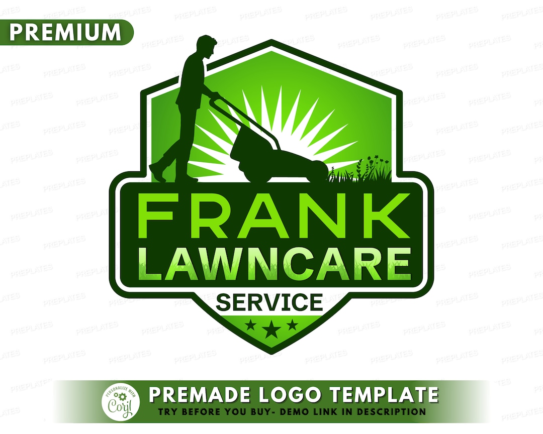 Lawn Service Logo, DIY Logo Design Template, Landscaping Logo, Lawn ...