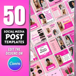 Hair Content Post Templates, DIY Flyer Design, Social Media Engagement ...