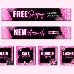 Web Banner, Boutique Website Banners, Beauty Web Banner Template ...