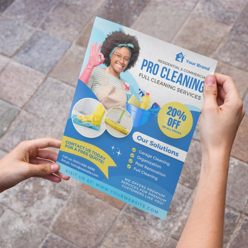 Cleaning Service Flyer: House, Maid, Residential and Commercial ...