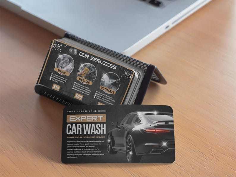 Car Detailing Business Card, DIY Canva Template Design, Auto Detailing ...