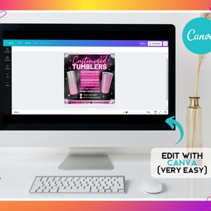 Customized Tumblers Flyer, DIY Flyer Template Design, Custom Printed ...