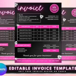 Beauty Business Invoice, DIY Invoice Template Design, Sales Invoice ...