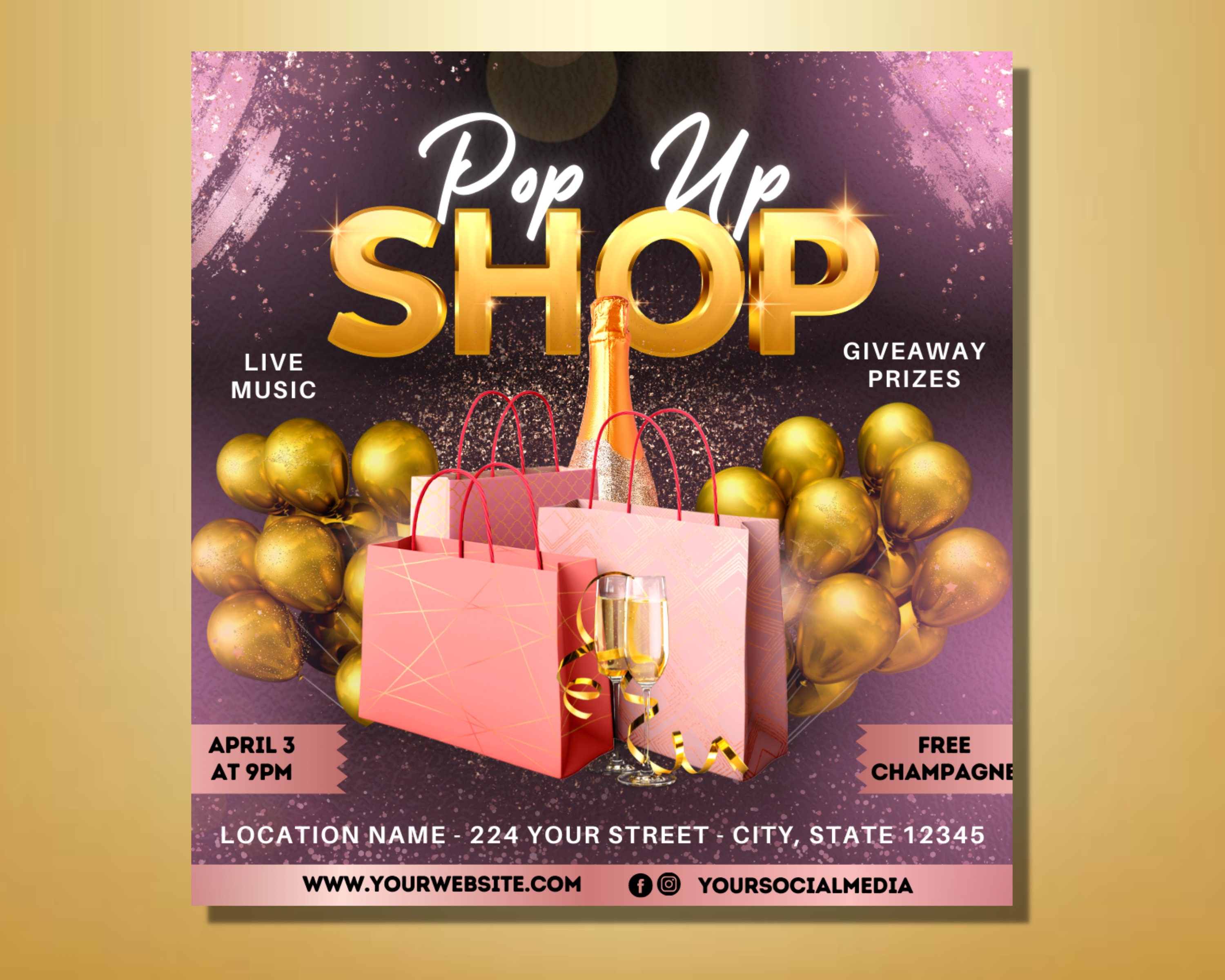 Pop up Shop Flyer DIY Flyer Template Design Shop Now Flyer - Etsy