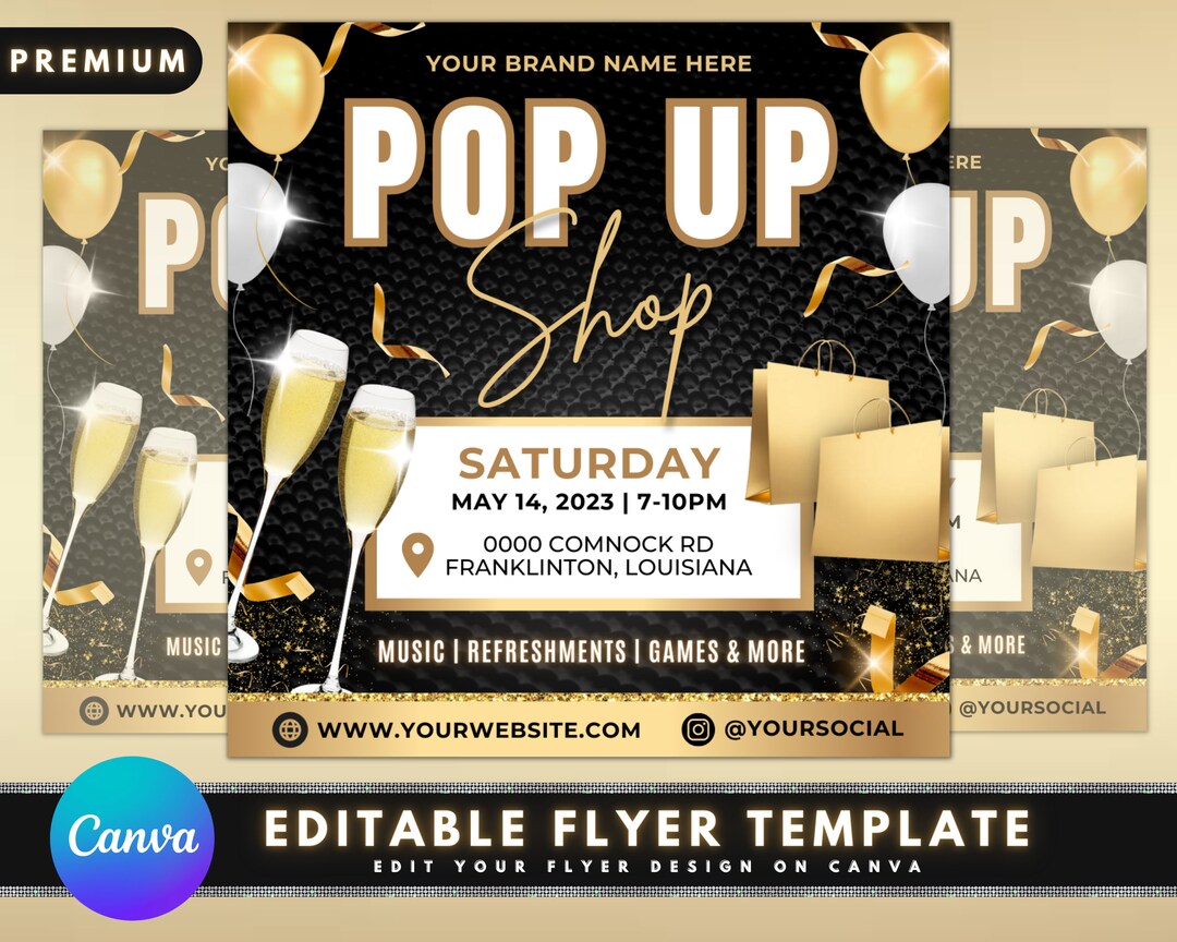 Pop Up Shop Flyer Diy Flyer Template Design Shop Now Flyer Sip And 2106