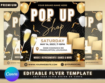 Pop up Shop Flyer Template Including Vendor Logos - Etsy
