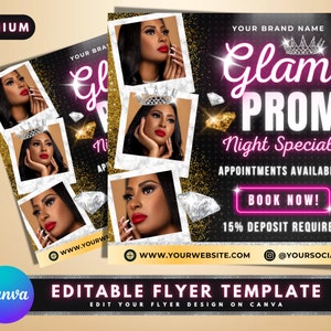 Prom Night Appointment Flyers, DIY Flyer Template Design, Prom Season ...