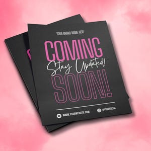 Coming Soon Flyer, DIY Flyer Template Design, New Business Flyer, New ...