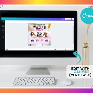 Body Waxing Deals Flyer, DIY Flyer Template Design, Waxing Salon ...