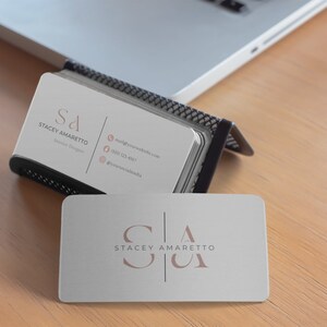 Minimalist Business Card, DIY Canva Business Card Template Design ...