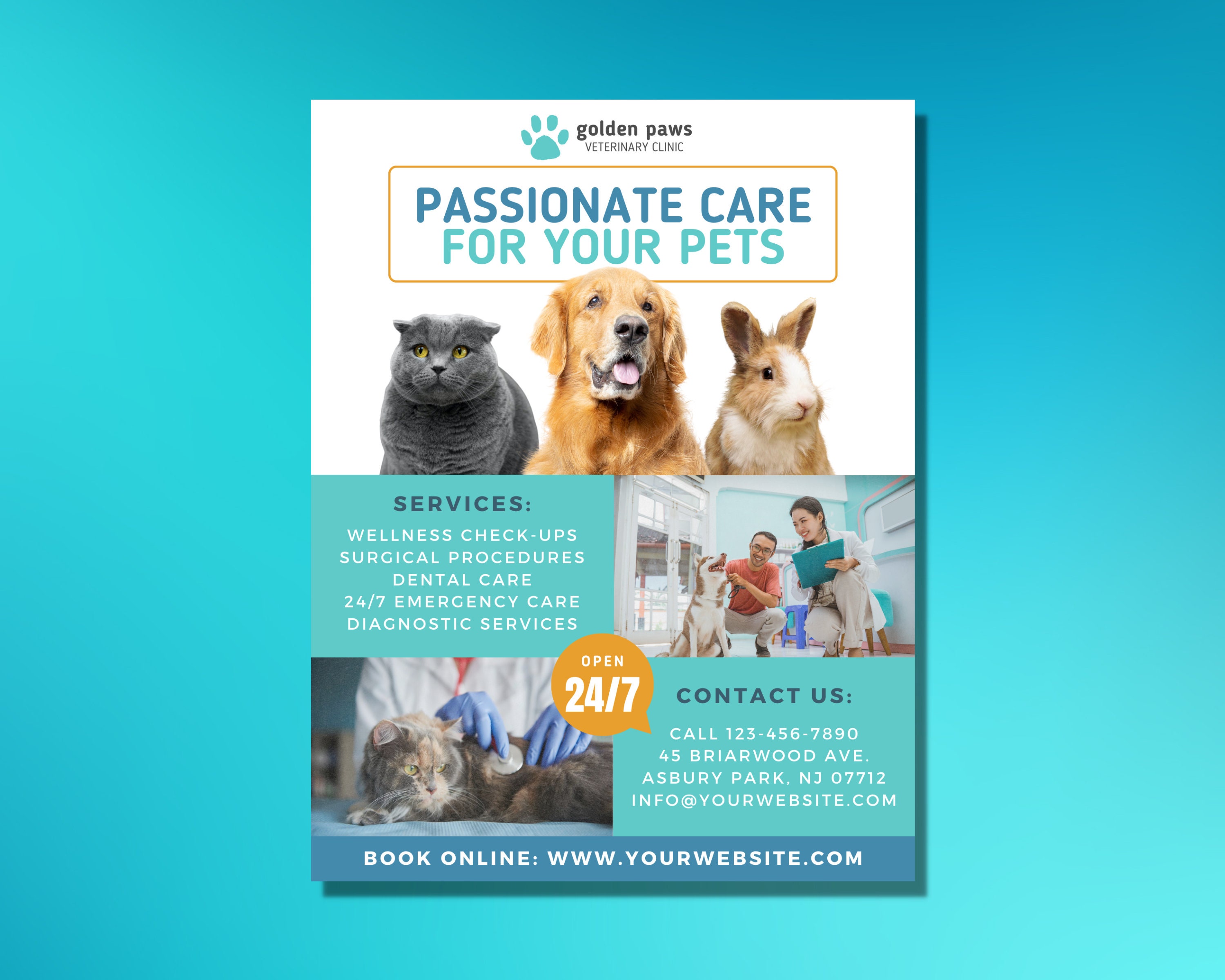 Veterinary Clinic Brochure Template