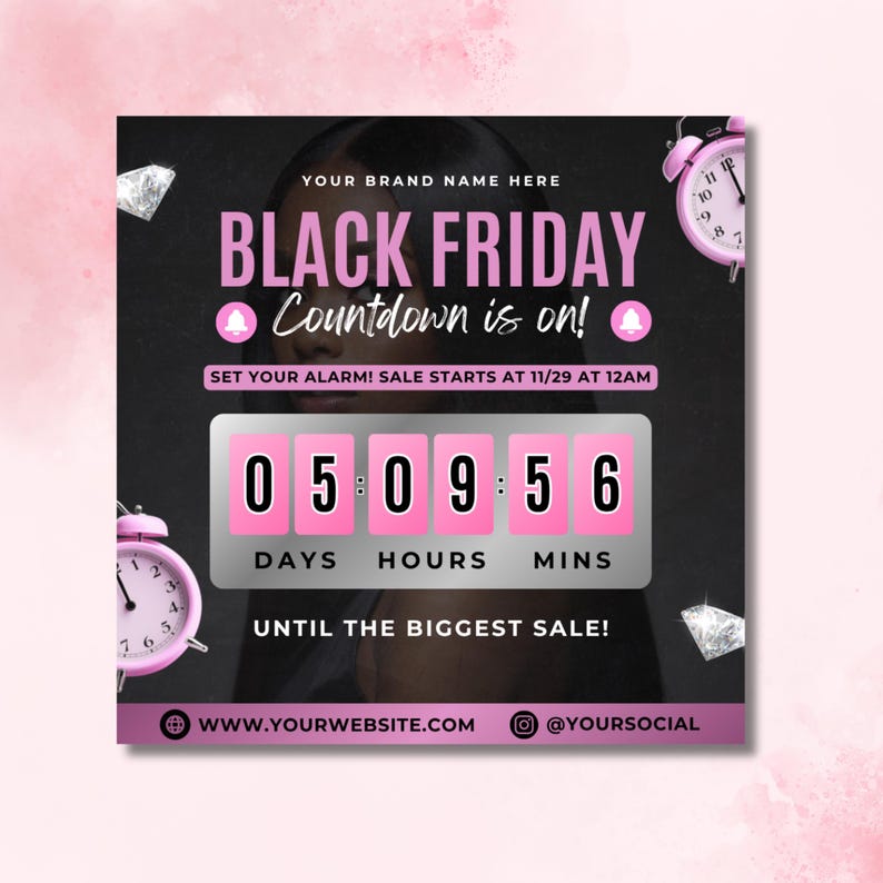Black Friday & Cyber Monday Flyer Set: Hair, Beauty Boutique Sale ...