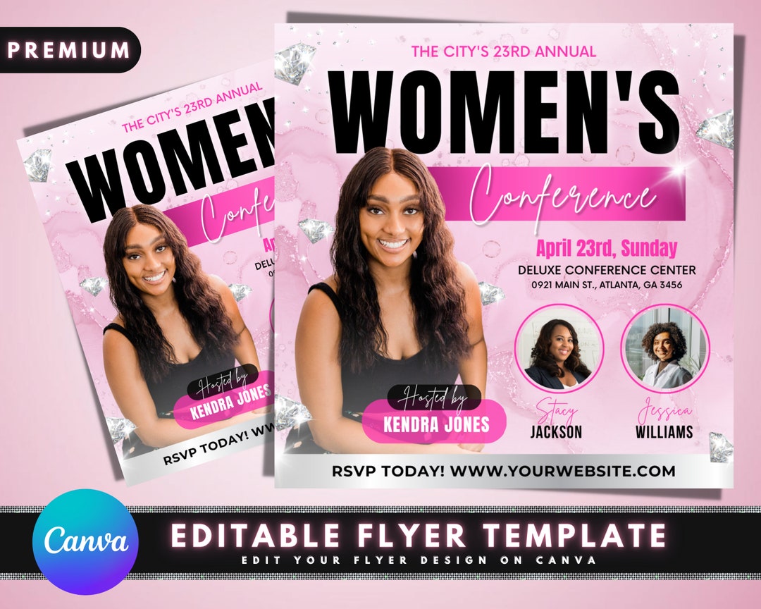 Women's Conference Flyer, DIY Flyer Template Design, Women Empowerment ...