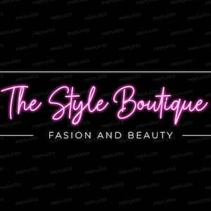 Boutique Logo, DIY Logo Design Template, Pink Neon Logo, Fashion Logo ...