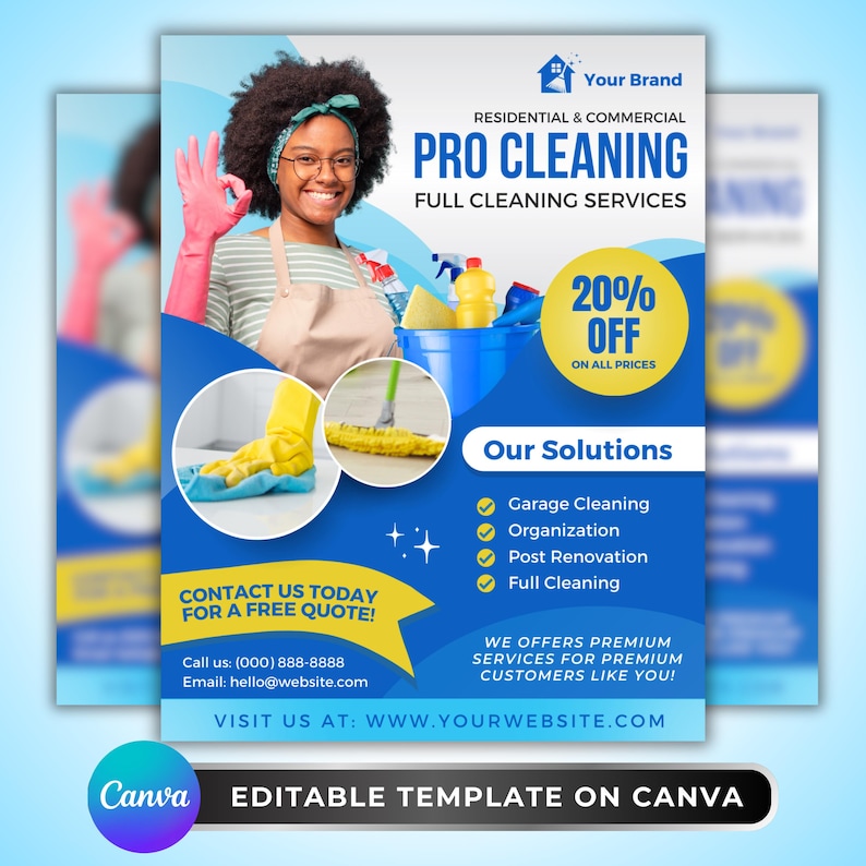 Cleaning Service Flyer: House, Maid, Residential and Commercial ...