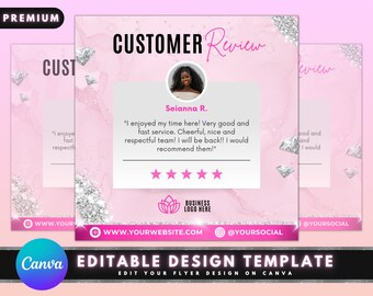 Customer Review Flyer, DIY Flyer Template Design, Customer Feedback ...