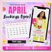 April Booking Flyer, DIY Flyer Template Design, Book Now Flyer ...