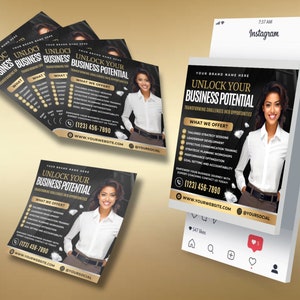 Business Coach Flyer, DIY Flyer Template Design, Business Coaching ...
