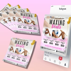 Body Waxing Deals Flyer, DIY Flyer Template Design, Waxing Salon ...
