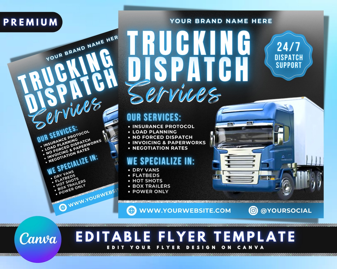 Truck Dispatch Flyer: Logistics and Freight Services Promotion ...