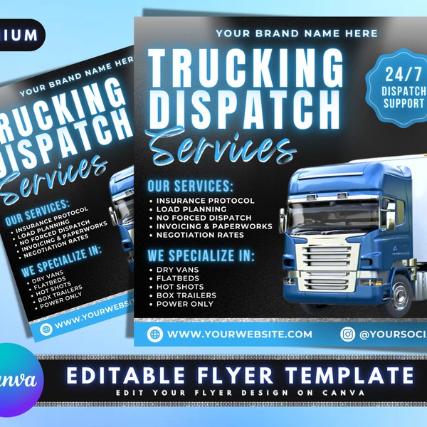 Freight Dispatcher Logo Premade - Etsy