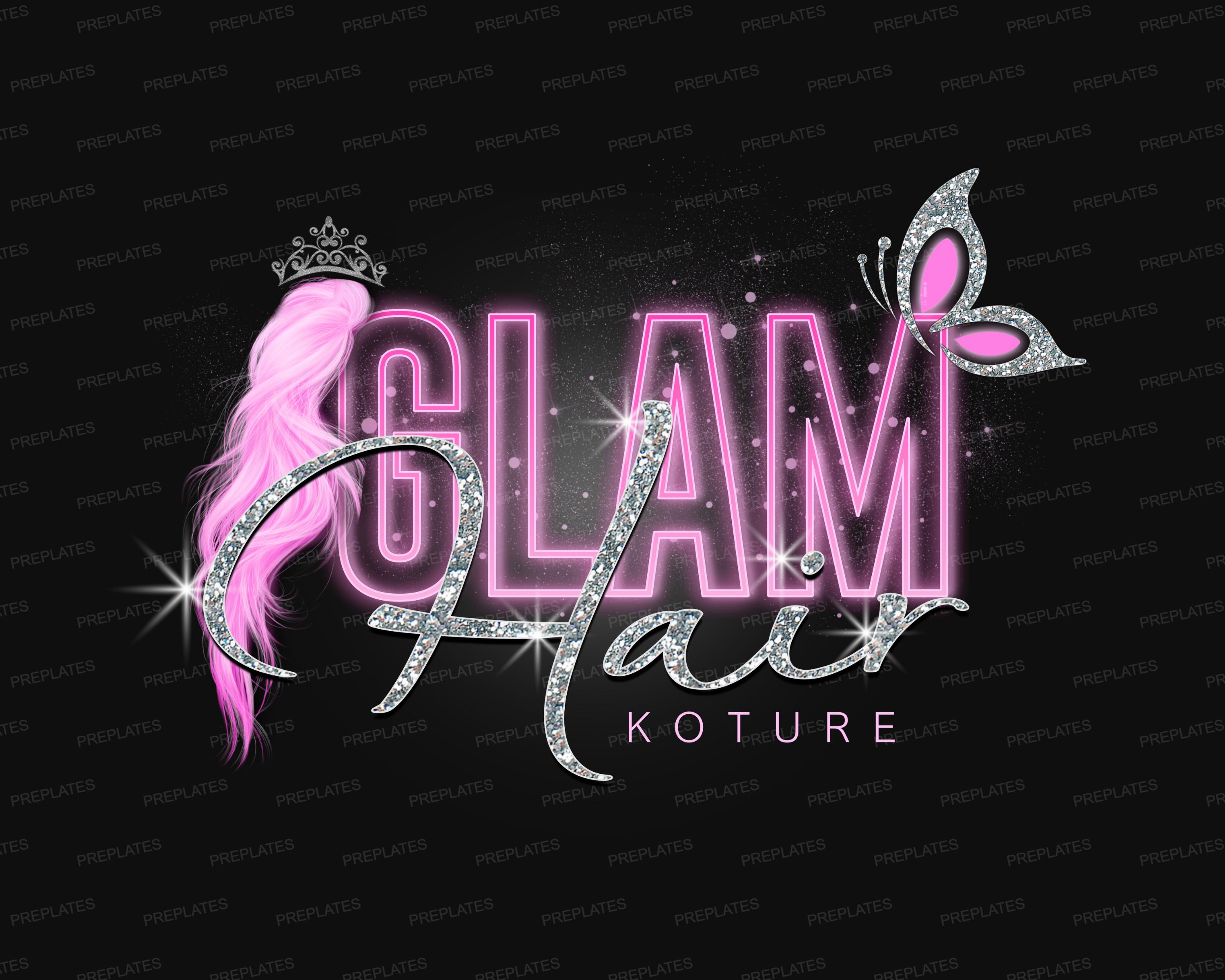 DIY Hair Logo, Logo Design Template, Butterfly Logo, Hair Salon ...