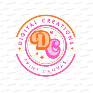 Bright Retro Logo Set, DIY Design Template, Colorful Boho Logo, Rainbow ...