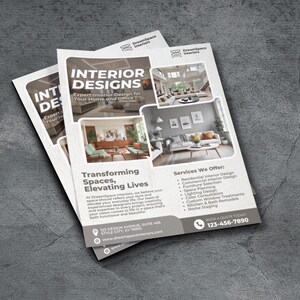 Interior Designs Flyer, DIY Flyer Template Design, Home Improvement ...