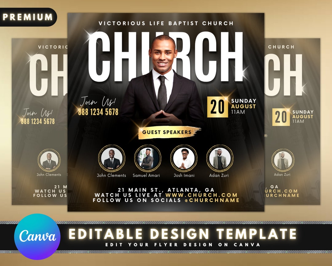 Church Flyer, DIY Flyer Template Design, Worship Church Flyer, Prayer ...