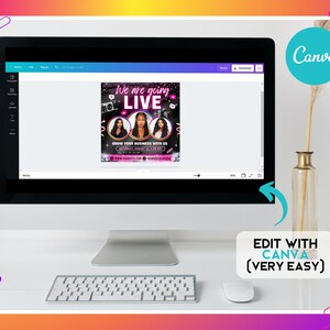 Going Live Flyer, DIY Flyer Template Design, Livestream Flyer, Client ...