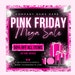 Pink Friday Sale Flyer, DIY Flyer Design Template, Black Friday Sale ...