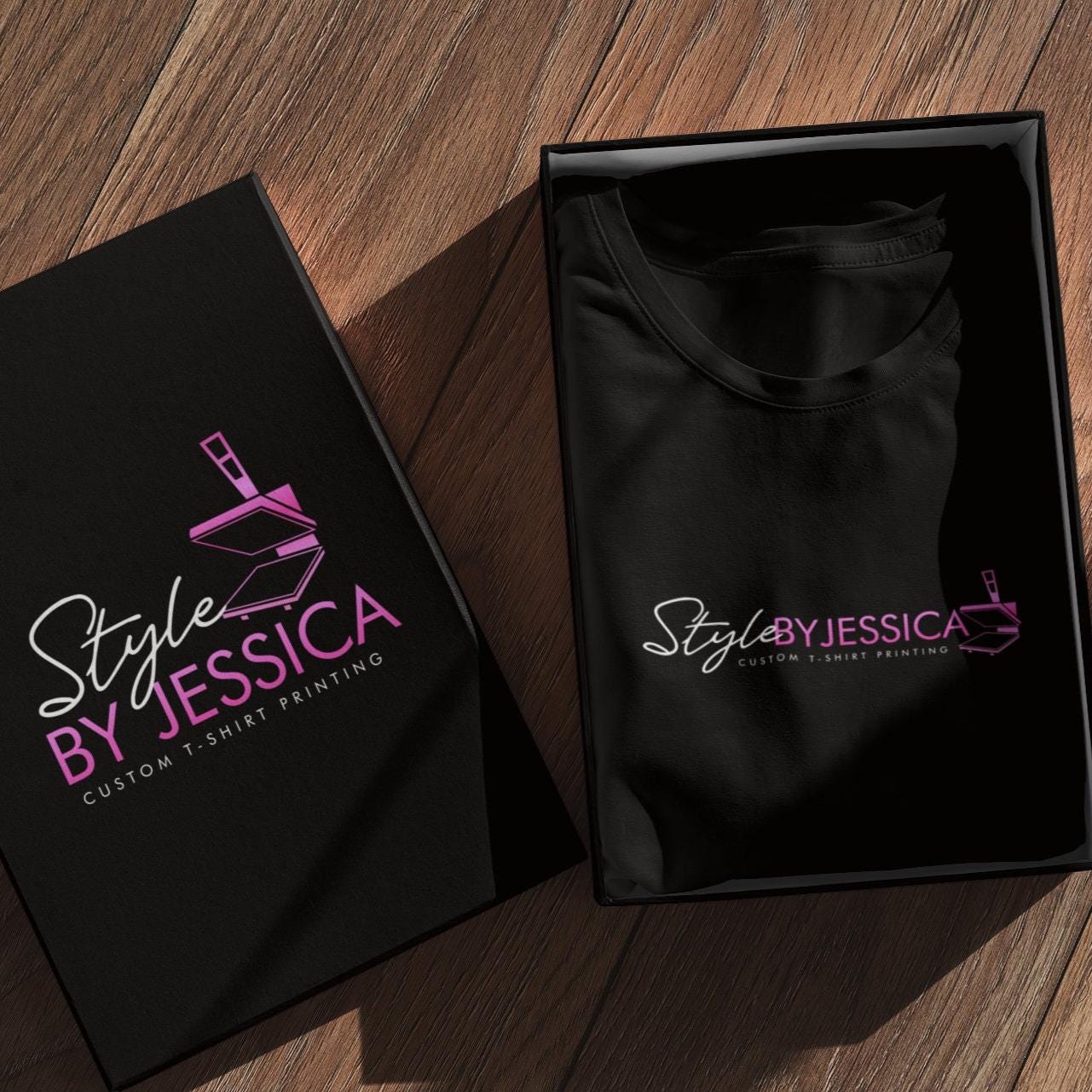 Heat Press Logo, Custom Printing Logo, DIY Logo Design Template, Heat ...