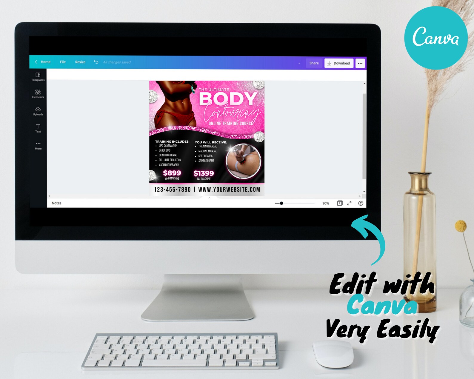 Body Contour Flyer DIY Flyer Template Design Body Contouring | Etsy