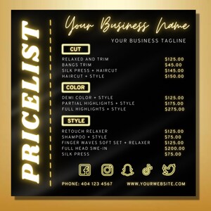 Gold Price List, DIY Flyer Template Design, Business Price List Flyer ...
