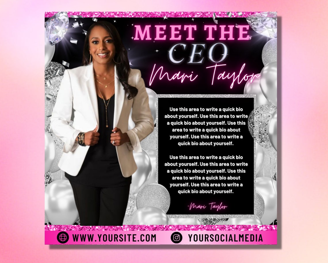 Meet the CEO Flyer DIY Flyer Template Design Meet the Owner - Etsy UK