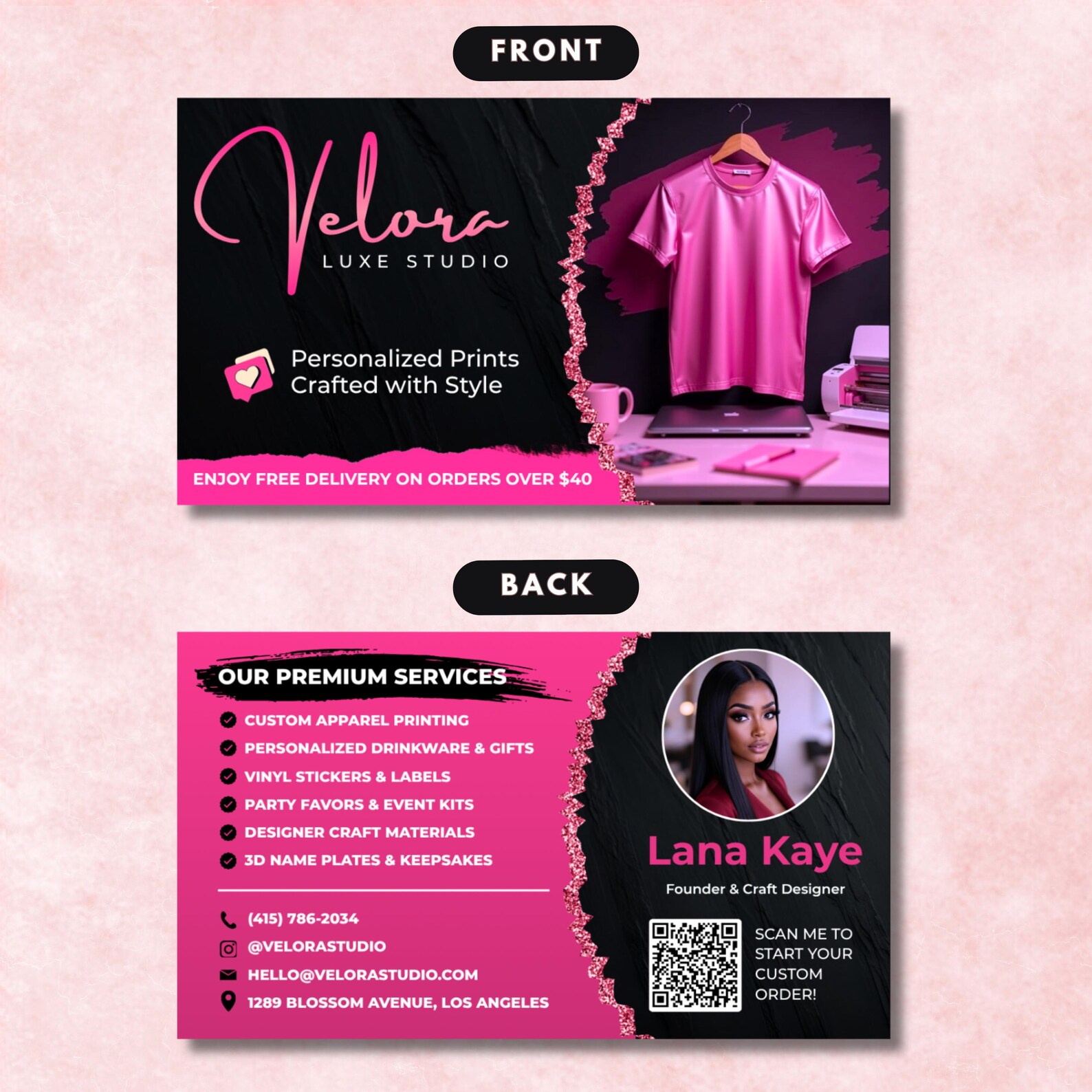 Craft Business Card: Branding Template for Crafters, Handmade Shops ...