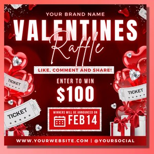 Valentines Flyer, DIY Flyer Template Design, Raffle Flyer, Hair Flyer ...