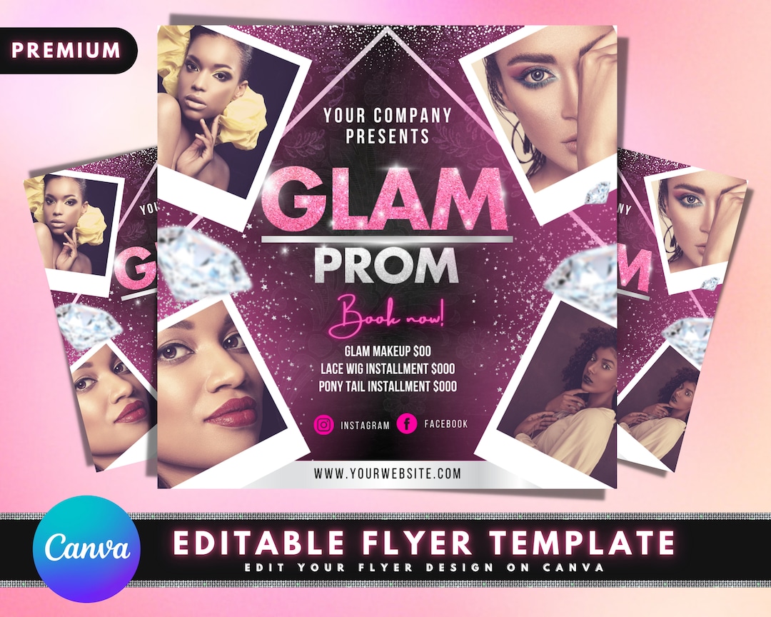 Prom Flyer, DIY Flyer Template Design, Sale Flyer, Prom Invitation ...