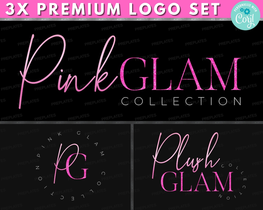 Hair Logo, DIY Logo Design Template, Boutique Logo, Pink Beauty Logo ...