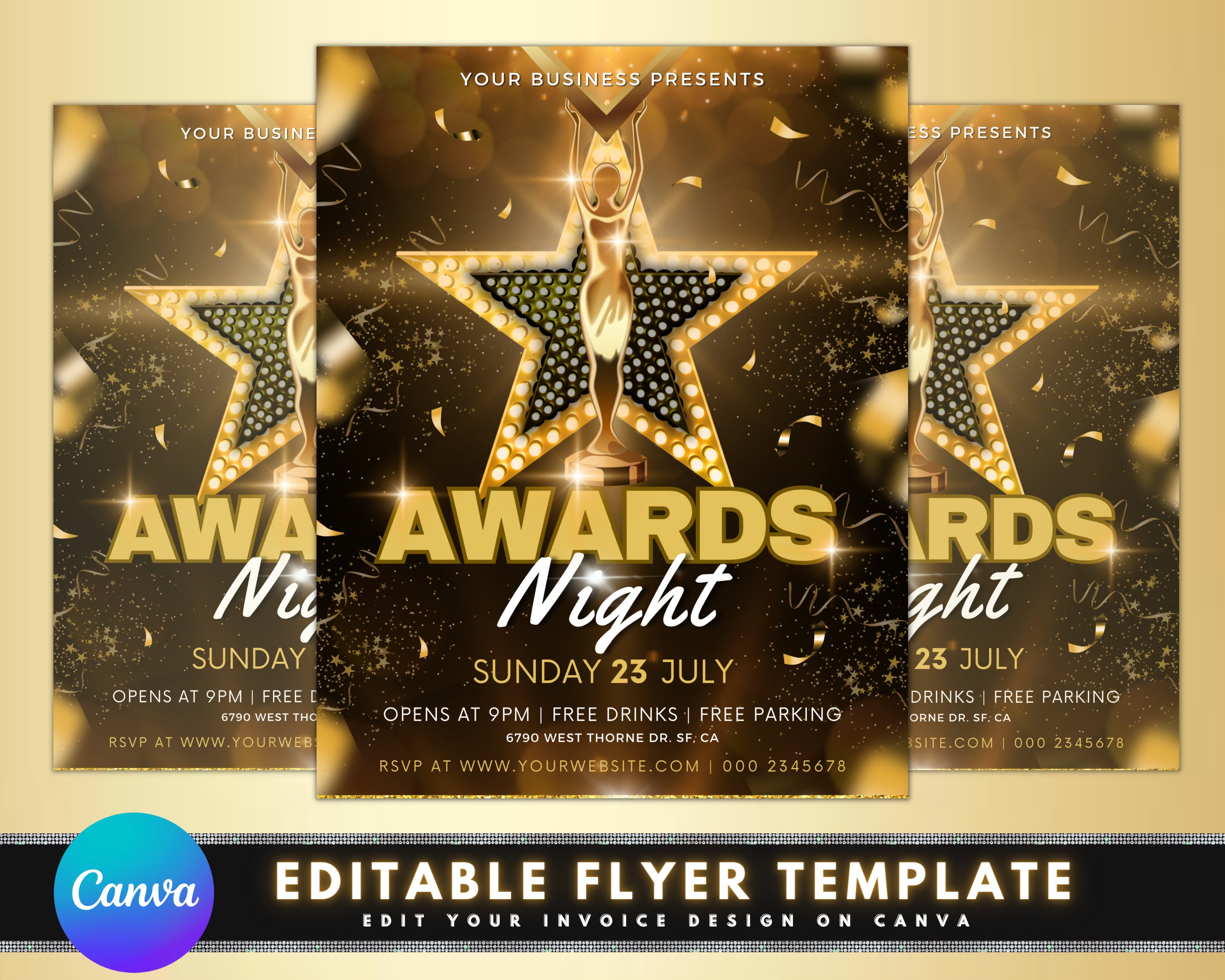 Awards Show Sign Template