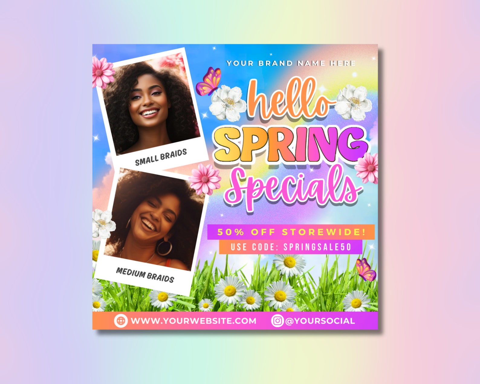 Spring Specials Flyer, DIY Flyer Template Design, Spring Sale Flyer ...
