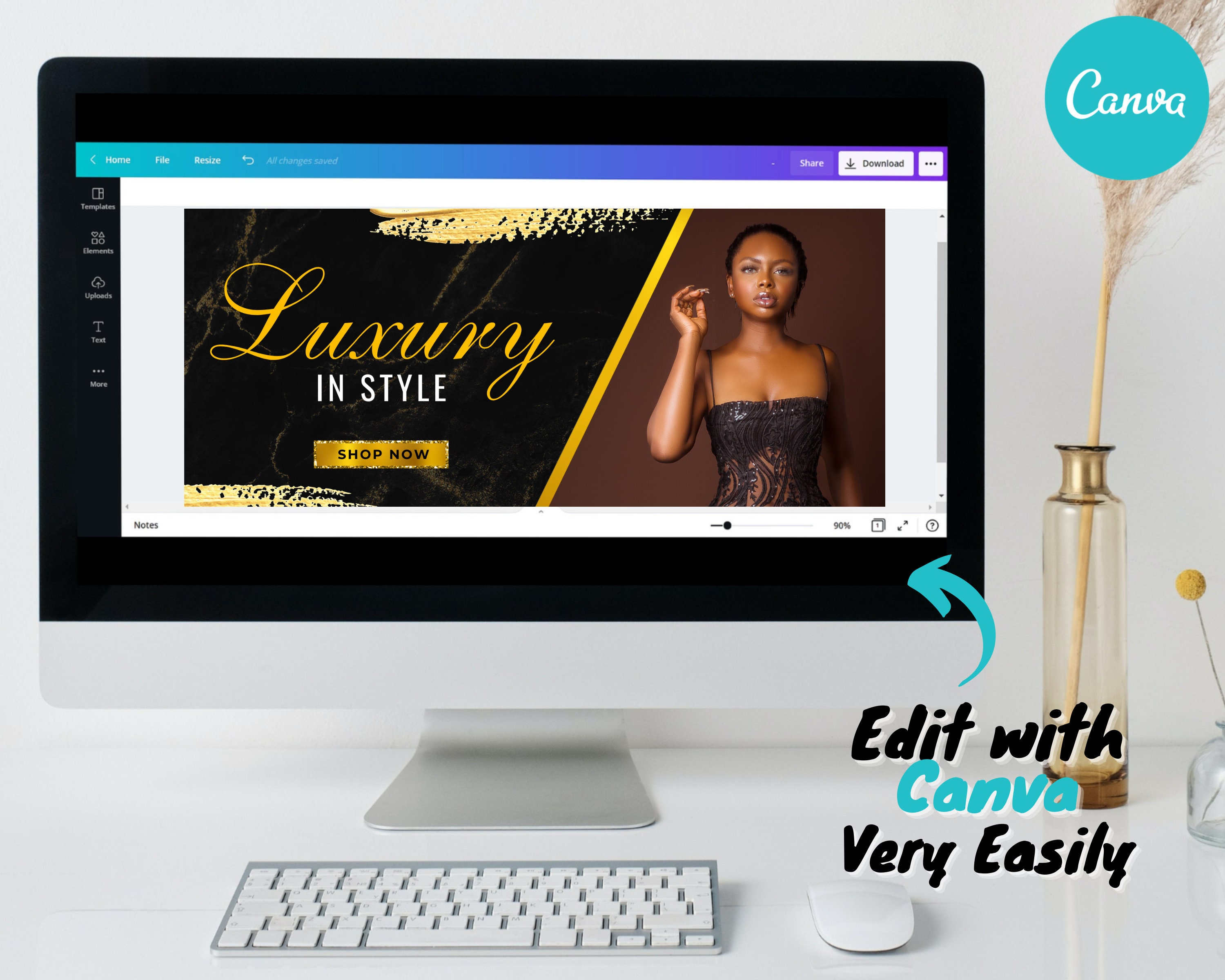 Web Banner Gold Boutique Website Banners Beauty Web Banner - Etsy