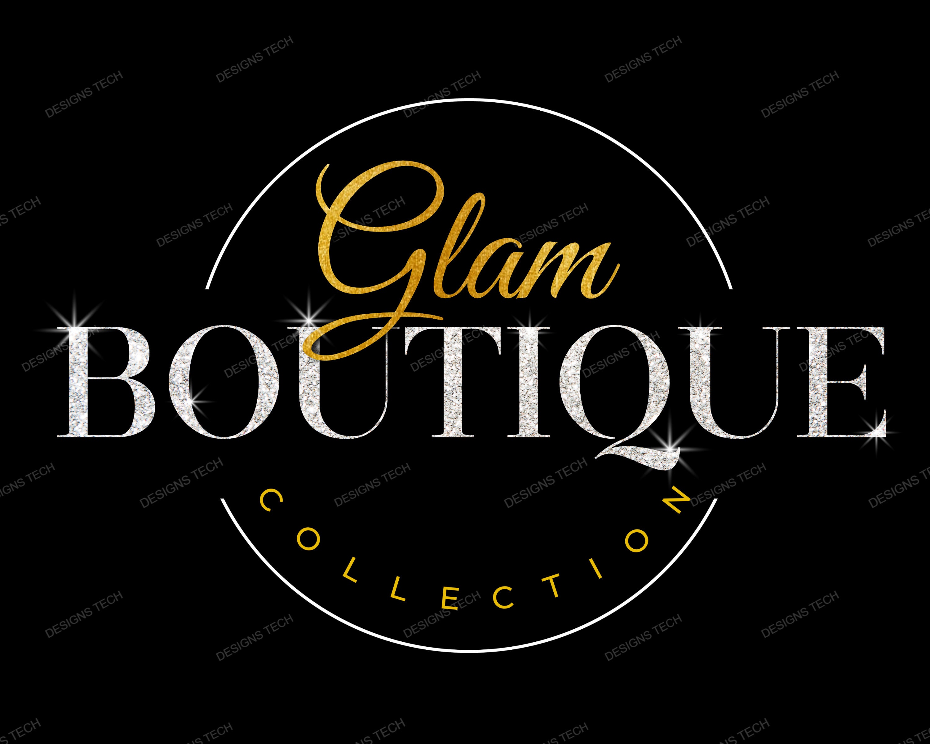 Boutique Logo DIY Gold Logo Design Template Hair Logo - Etsy
