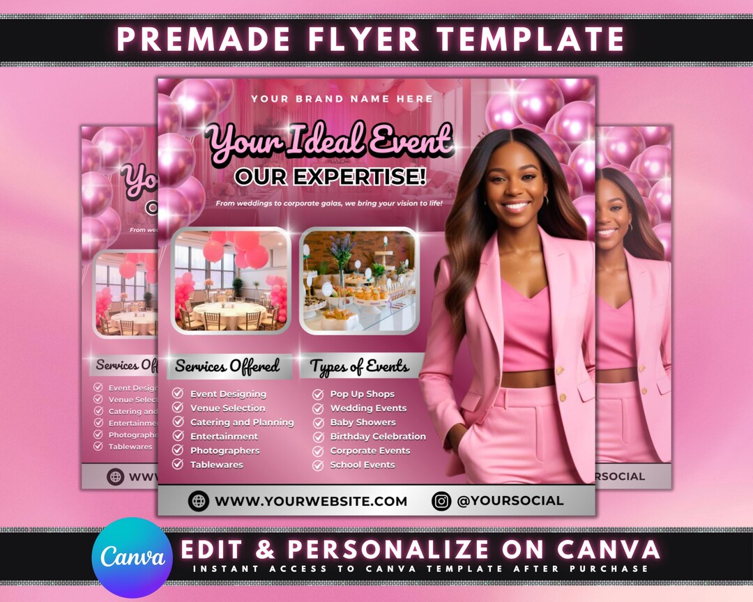 Event Planner Flyer, DIY Flyer Template Design, Party Planning Services ...