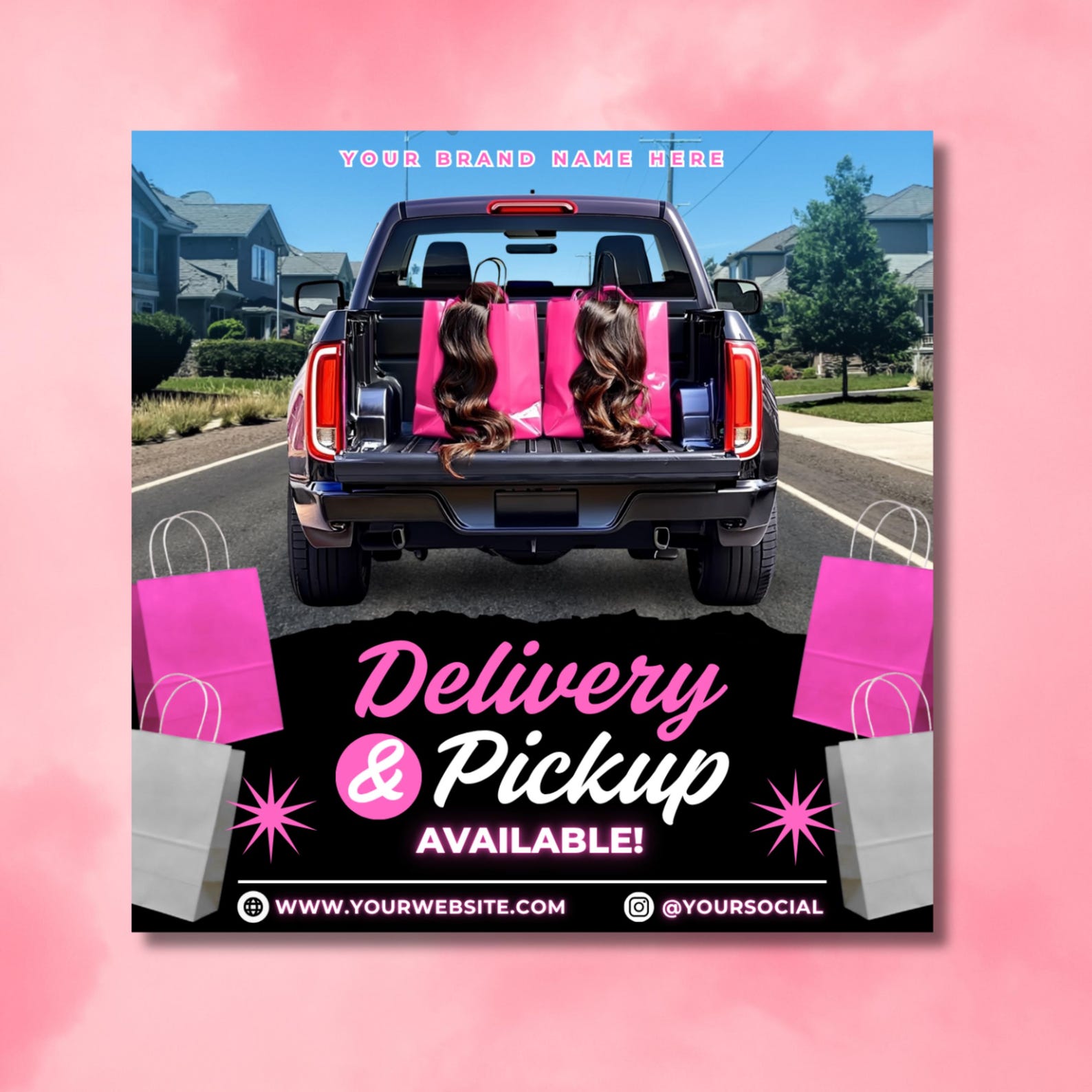 Delivery & Pickup Flyer, Delivery Service Flyer, Pickup Service Flyer ...