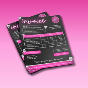 Beauty Business Invoice, DIY Invoice Template Design, Sales Invoice ...