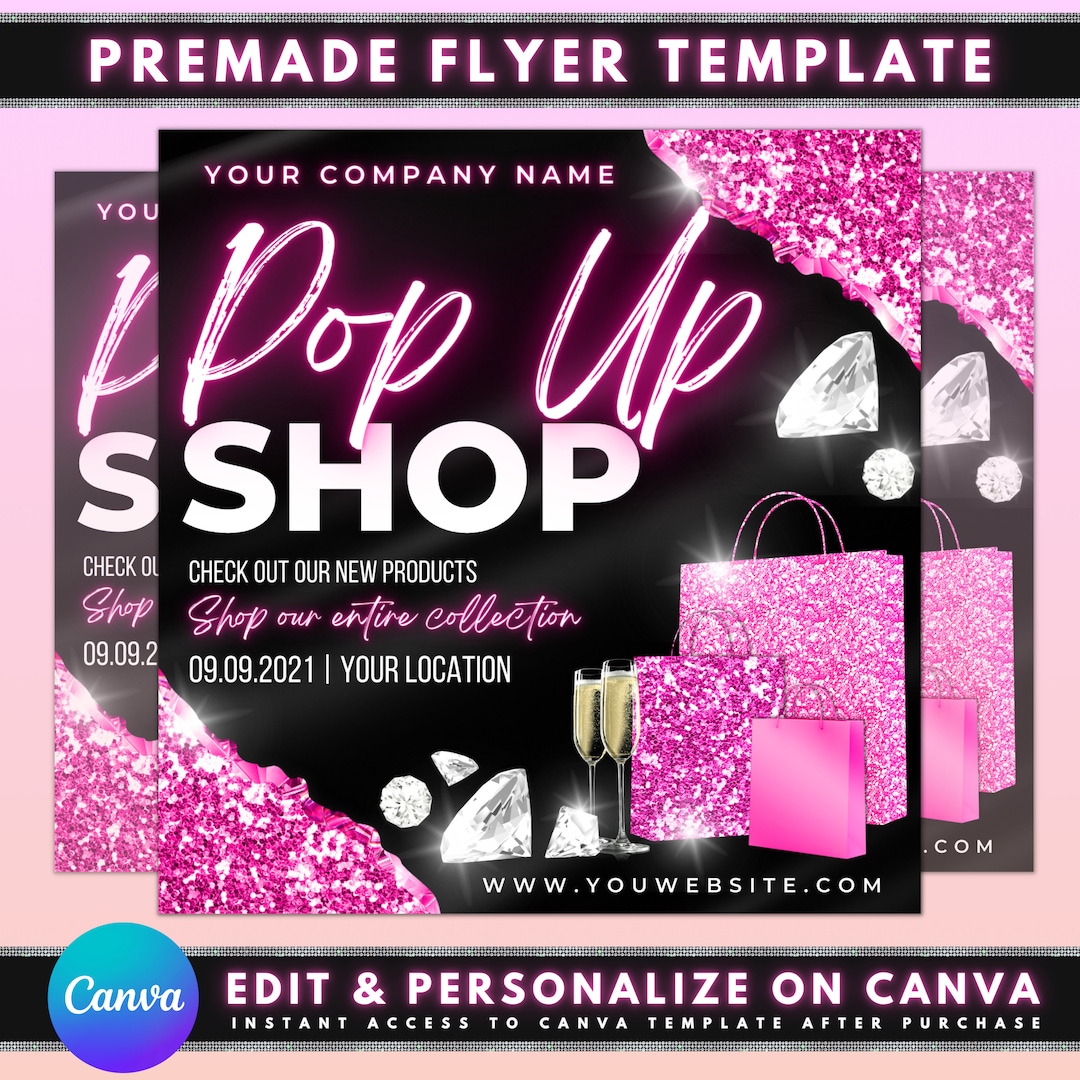 Pop up Shop Event Flyer, DIY Flyer Template Design, Shop Now Flyer, Sip ...