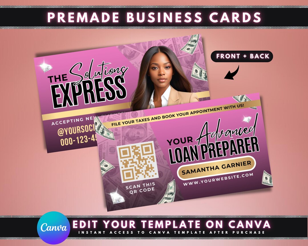 Tax Professional Credit Card Business Cards, DIY Card Template Design ...