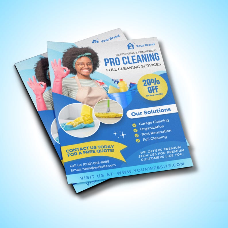 Cleaning Service Flyer: House, Maid, Residential and Commercial ...